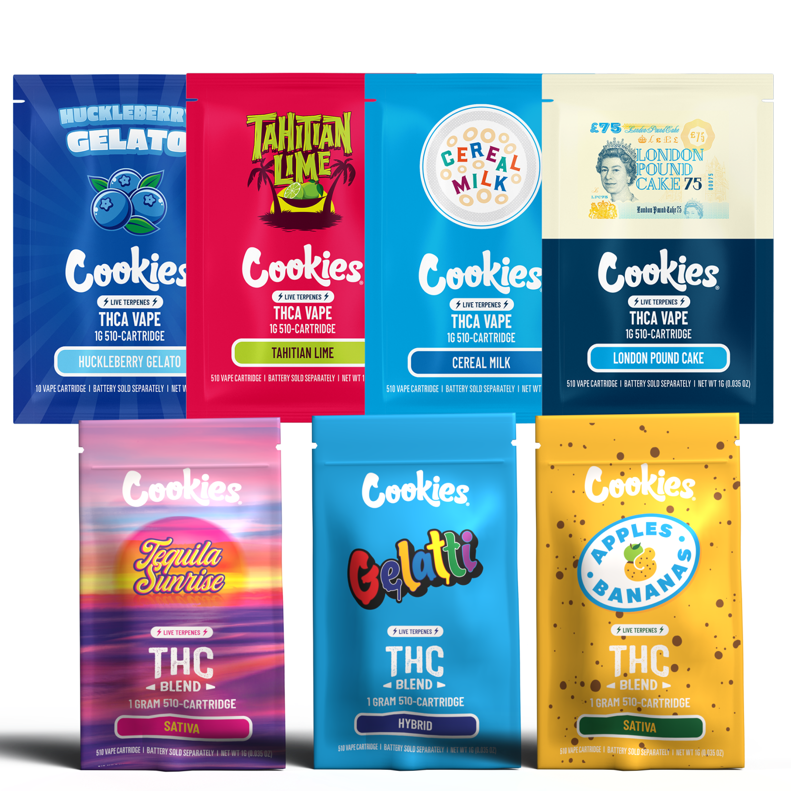 Cookies Cartridges x6 Assorted Bundle